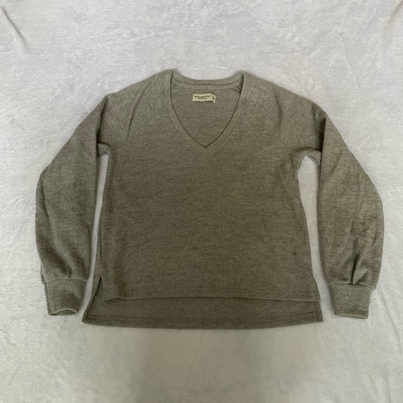 Abercrombie & Fitch | Sweaters | Abercrombie Soft Af Cozy V Neck Gray Sweater | Poshmark